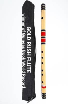 Gold Rush C Sharp Medium Professional Right Hand Flute (Bansuri) 18.5 ...