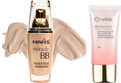 MARS BB Primer Base Foundation Golden Beige With Long Lasting Makeup ...