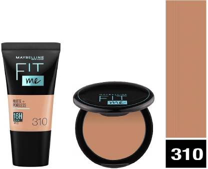 MAYBELLINE NEW YORK Fit Me Foundation Tube, 310 + Fit Me Compact Powder ...