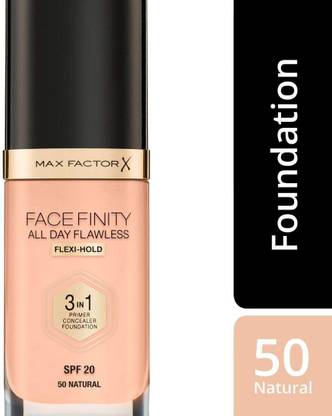 MAX FACTOR Face Finity All Day Flawless 3 In 1 Foundation - 50 Natural ...