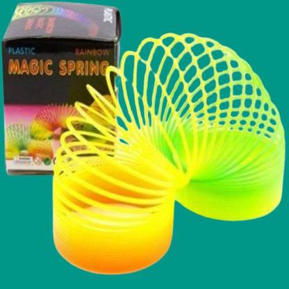 PARIVRIT Rainbow Bouncy Expandable Magic Spring Toy For Kids ( Pack Of ...