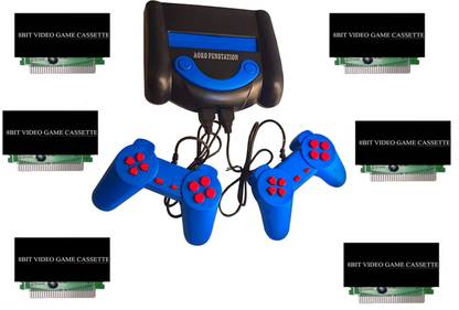 PTCMart fun station 8bit TV video game console & inbuilt games extra 6 ...