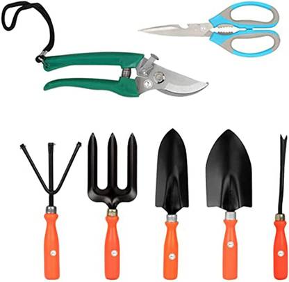 IBEX Gardening Tools Set with Heavy Gardening Cut Tools Scissor and ...
