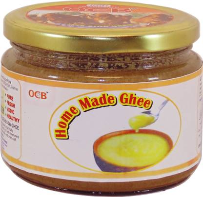OCB Home Made Ghee 100% Desi Gir Cow Bengali Ghee 250 g Glass Bottle ...