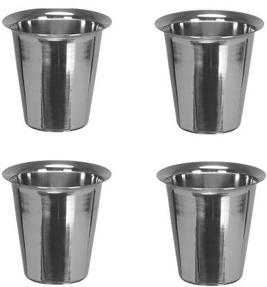 ILT (Pack of 4) - 150ML Stainless Steel Glass, Drinkware Tumbler ...