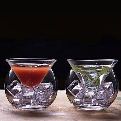 Melbify (Pack of 2) Chiller Ice Glass , Cocktail Martini Vodka Zin ...