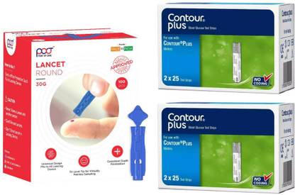 CONTOUR PLUS , Plus one and Elite Glucometer Strips 100 + POCT 100 ...