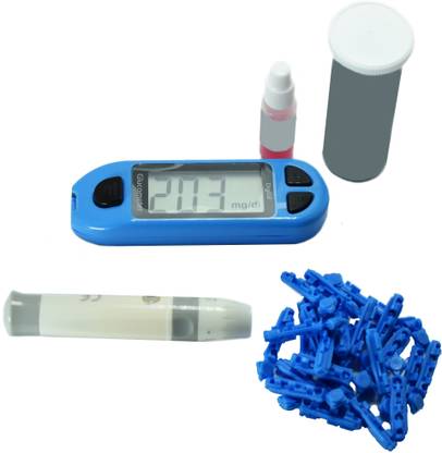 Dishan Blood Glucose Sugar Test Kit With 25 Strips, 25 Lancets And A ...