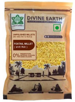 Divine Earth Foxtail Millet unpolished shridhanya kangni millet 500 Gm ...