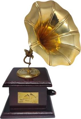 Chadhaji Metal Gramophone Showpiece Wooden Gramophone Price in India ...