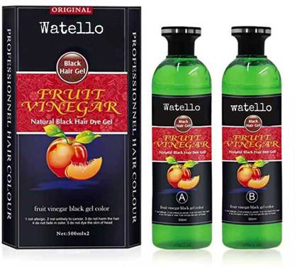 WATELLO Fruit Vinegar Gel Based Hair Color , Black , Black - Price in ...