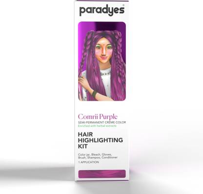 Paradyes Ammonia Free Comrii Purple Semi-permanent Hair Color ...