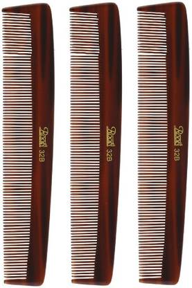 ROOTS Brown Fine Teeth Comb for Fine long Straight Hair - Pack of 3 ...