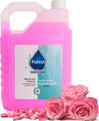 Purest Natural Rose Liquid Hand wash for Bacteria and Germ Protection 5 ...