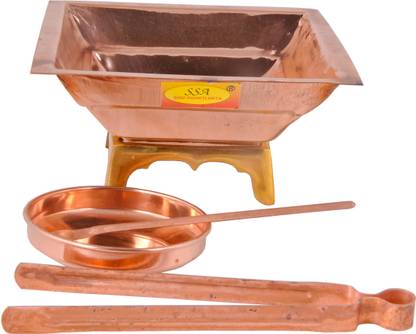 Shivshakti Arts Copper Hawan Kund|Yagya Kund|Complete Hawan Kund Set ...