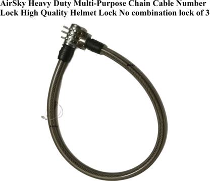 AIRSKY Stainless Steel Combination Lock For Helmet Price in India - Buy ...