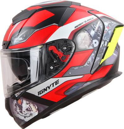 IGNYTE IGN-4 Machine ISI/DOT Certified Double Visor Full Face Graphic ...