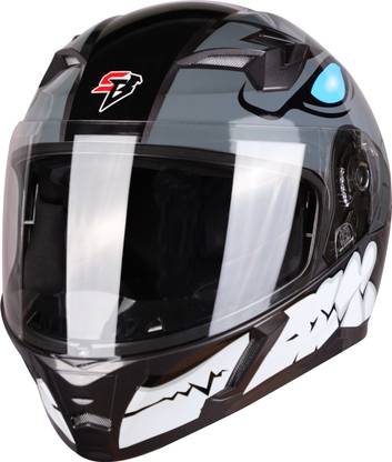 Steelbird Air STEELBIRD SBA-21 BORN READY GLOSSY HONDA GREY FULL FACE M ...