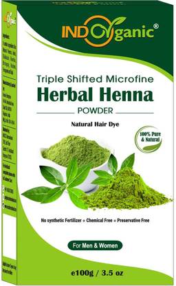 Indo Organic Herbal Henna Mehndi Powder, natural Hair Dye For Healthy ...