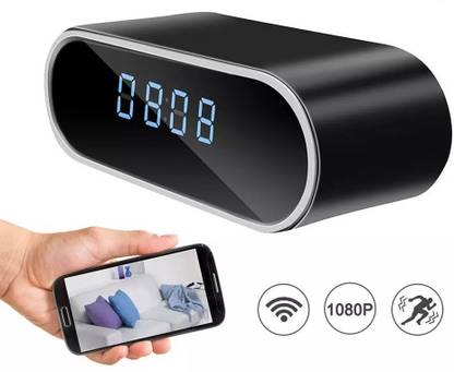 FREDI HD PLUS Spy IP Table Clock Camera with audio & video recording ...