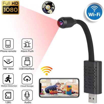 TFG HD 720p USB Universal Interface WIFI Mini Flexi Neck Camera ...