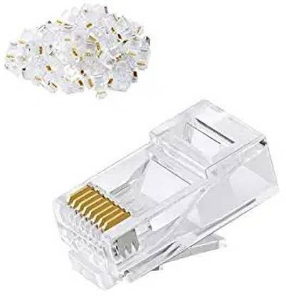 Sea Shell RJ45 Connector Module Plugs | Pack of 100 Pieces, Transparent ...