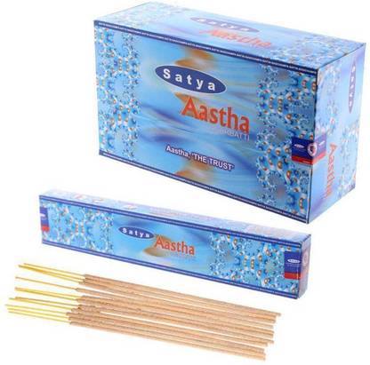 Satya Fragrance Aastha Agarbatti, (Free Wooden Holder), Masala Incense ...
