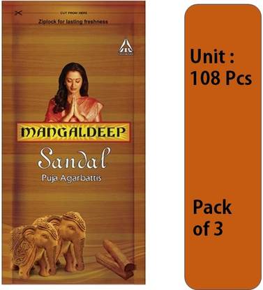MANGALDEEP Sandal Ziplock Puja Agarbatti Sandal Price in India - Buy ...