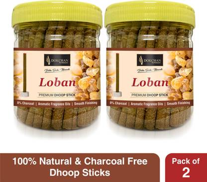 DOKCHAN Loban Dhoop Sticks for Puja (Charcoal Free), Pack of 300Gm Dhup ...