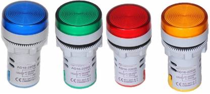 KAMSTEALTH 230V 22MM Plastic LED Panel Indicator Light (Set of Red ...