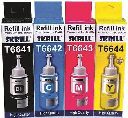 Skrill Ink Set For Epson L355 Black + Tri Color Combo Pack Ink Bottle ...