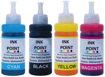 inkpoint Refill Ink For Use In Canon Pixma E470 Black + Tri Color Combo ...