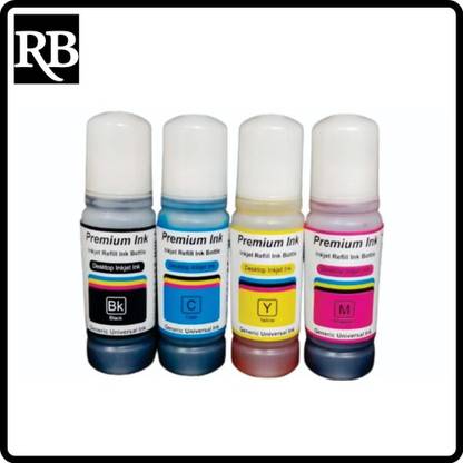 RB PRINTER EPSON INK 001/003/008 Black + Tri Color Combo Pack Ink ...