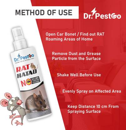 Dr.PestGo Rat Repellent Spray for Cars Pest Repellent Rodent control ...