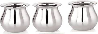 Flipkart.com | Shiv Stainless Steel Satari Chambu/Lota/Kalash set of 3 ...