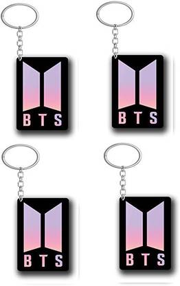Convay Q1 BTS Logo Rectangle Shape KeyChain SET 4 Key Chain Price in ...