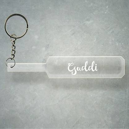 SY Gifts Cricket Bat Logo Design With Guddi Name Key Chain Price in ...