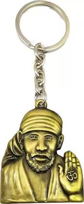 Electro Factory Premium Gold Metal Two Sided Sai Baba Key Chain Price ...