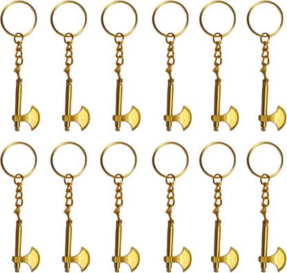 LAZYwindow Pack of 12 Fancy Attractive Metal Axe / Kulhadi | Key ring ...