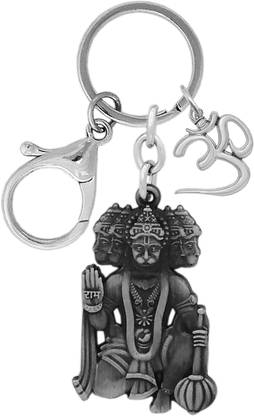 MGP FASHION Panchmukhi Hanuman Grey Spiritual OM Pendant Keyring Key ...