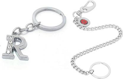 Newview Alphabet R Letter & Chain Challa Locking Key Chain Key ring Key ...