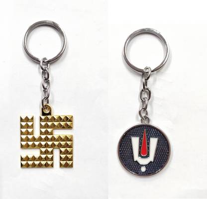 MOREL KEYCHAIN SWASTIK &TIRUPATI BALAJI TIKA FOR OFFICE CAR BIKE HOUSE ...