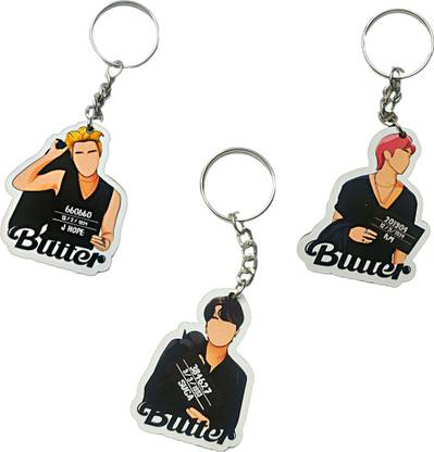 The K Fandom BTS Keychain - Pack of 3 Keychains (RM, Suga, J-Hope) Key ...