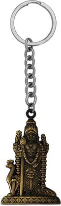 Shiv Jagdamba Murugan Kartikeya Big Tamil Om VEL Gada Bronze Keychain ...