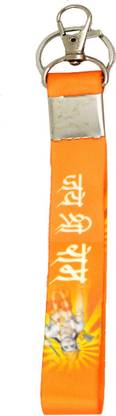 AFH Lord Jay Shree Ram Fabric Cloth Orange Patti Keychain for Men and ...