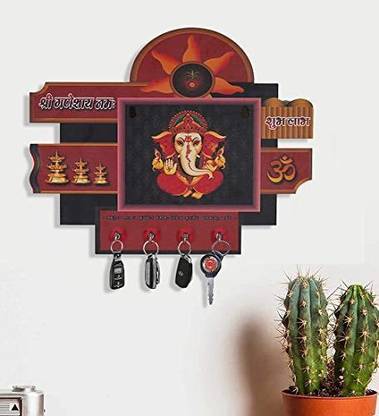 astounding Ganesh Ji key Holder Wood Key Holder Price in India - Buy ...
