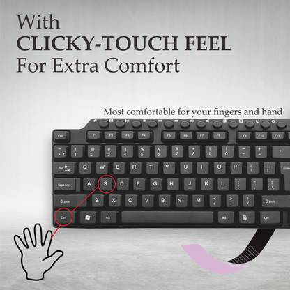 zebion Viking keyboard mouse combo with 1 year warranty Wired USB Multi ...