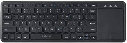 ASTRUM KW280 Slim Wireless Keyboard with Touchpad (Black) Wireless Multi-device Keyboard ...
