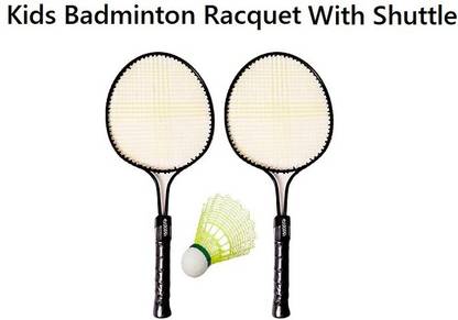 STATIC (Pack of 2) Double Rod Badminton Racquet for Kids + 1 ...