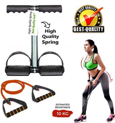 Best-Quality-Hub Tummy Trimmer for men combo Resistance band toning ...